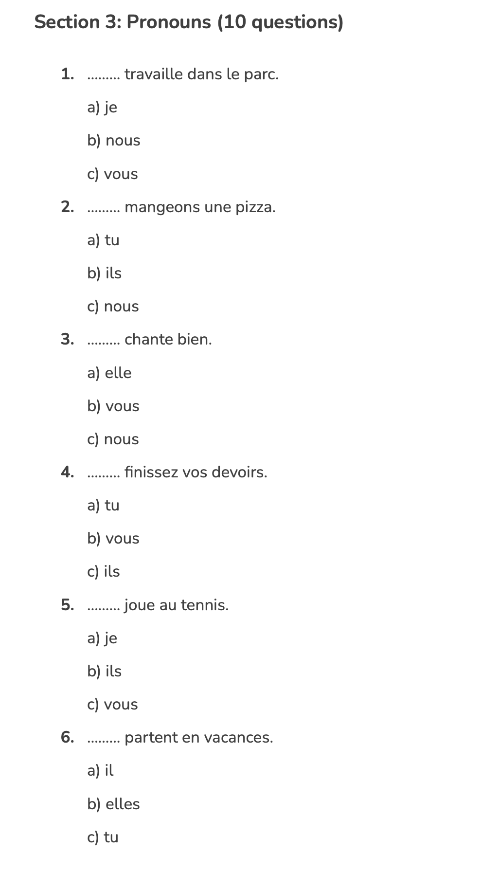 2026 AQA GCSE French Writing Foundation Grammar question (New spec ...