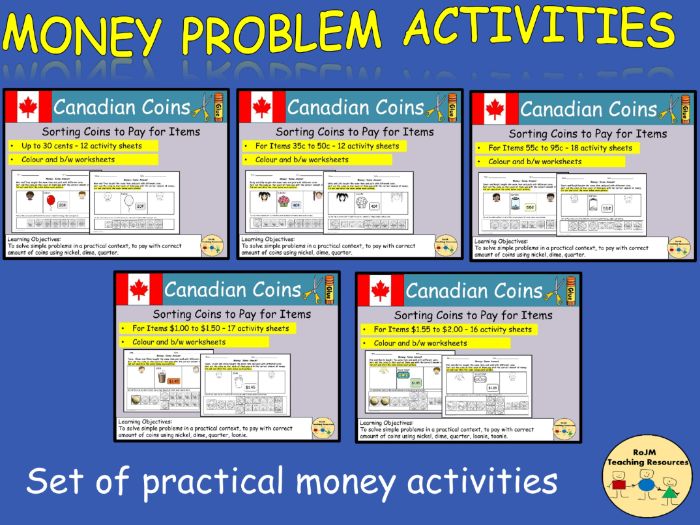 Canadian Canada Money Cut And Paste Sorting Coins Worksheet Activities 