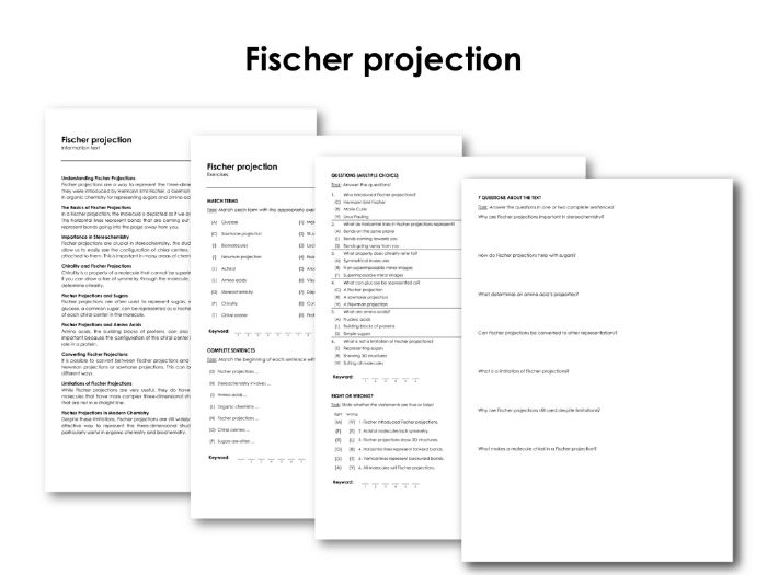 Fischer projection (Infotext and Exercises) | Teaching Resources