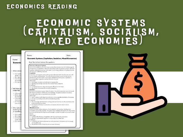 Economic Systems - Economics Reading Worksheet | Teaching Resources