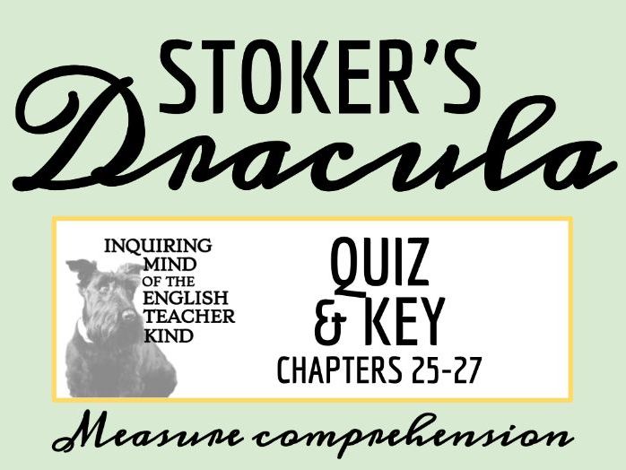 Dracula by Bram Stoker Quiz Bundle | Teaching Resources