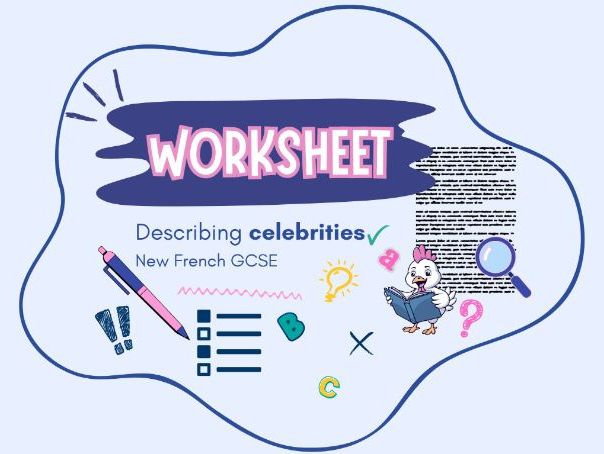 Portraits de stars - Worksheet Celebrity Culture - New French GCSE ...