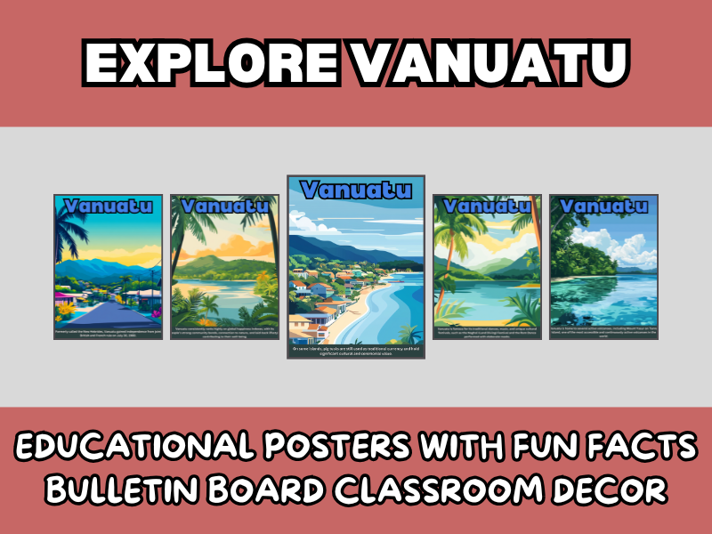 Explore Vanuatu – Educational Posters with Fun Facts | Bulletin Board ...