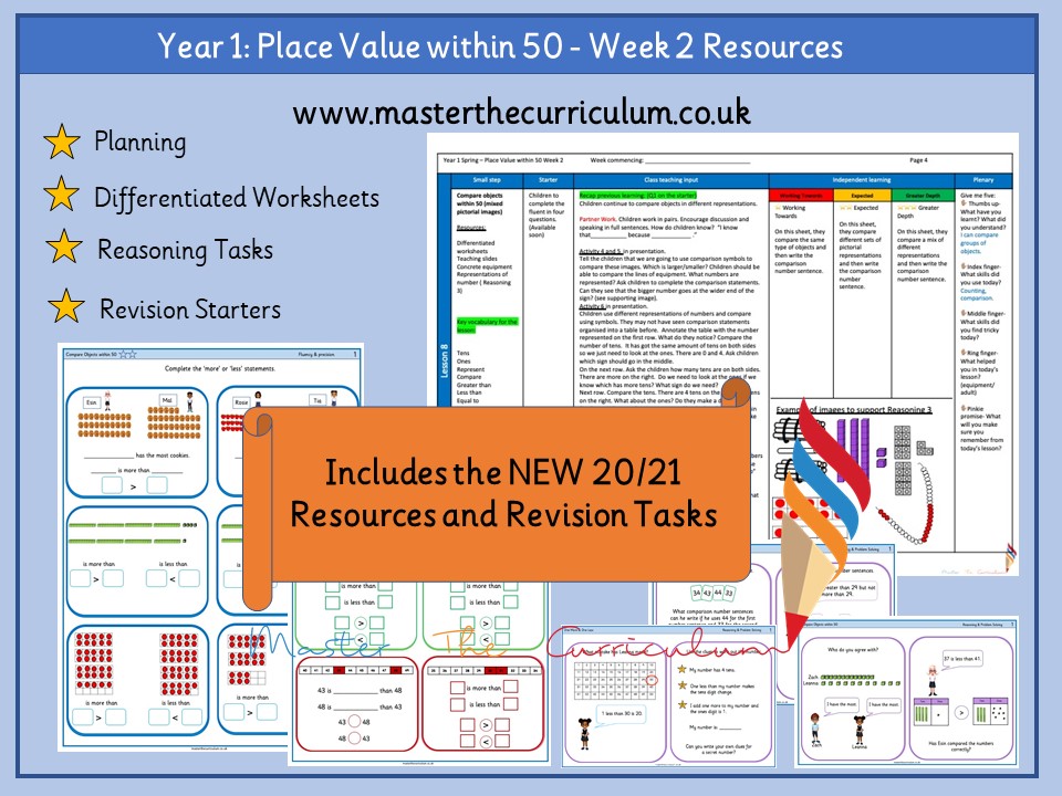 Year 1 - Place Value to 50 Bundle | Teaching Resources