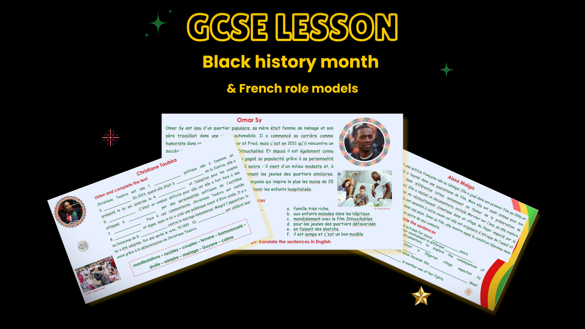 Black History Month – Role models in France – French GCSE lesson ...