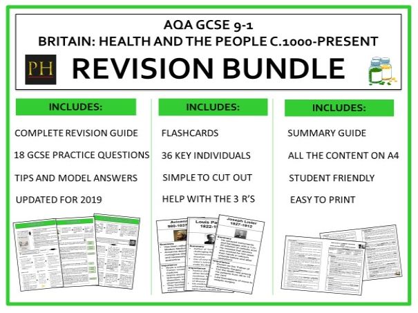 Health and the People Revision Bundle AQA GCSE 9-1 | Teaching Resources