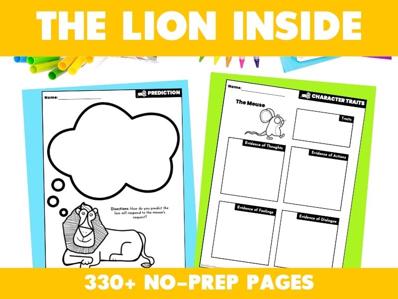 The Lion Inside Activities - Reading Comprehension & Literacy Skills ...