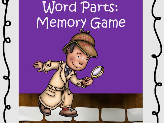 Word Parts Memory Games (Review of roots) | Teaching Resources