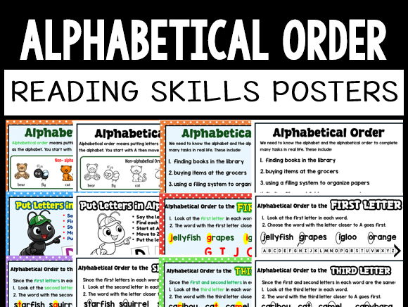 Alphabetical Order Posters | First, Second, Third Letter | Grades K to ...
