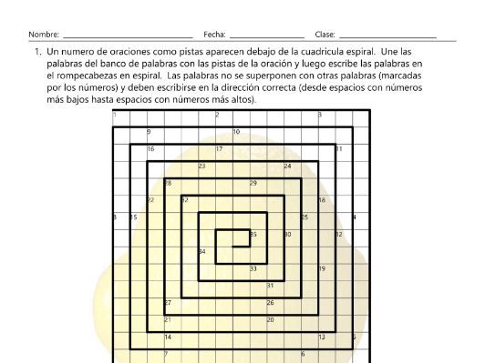 Antonyms and Opposite Actions Word Spiral Spanish Worksheet | Teaching ...