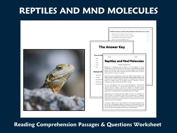 Reptiles and Molecules: Reading Comprehension Passages & Questions ...