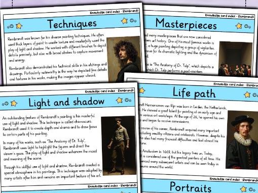 Rembrandt - Flashcards | Art | Baroque | Key Works & Legacy | Teaching ...