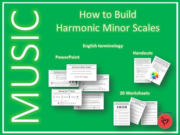 How To Build Harmonic Minor Scales PowerPoint, Handouts & Worksheets ...