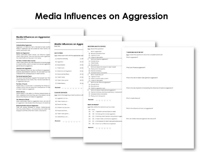 Media Influences on Aggression | Teaching Resources