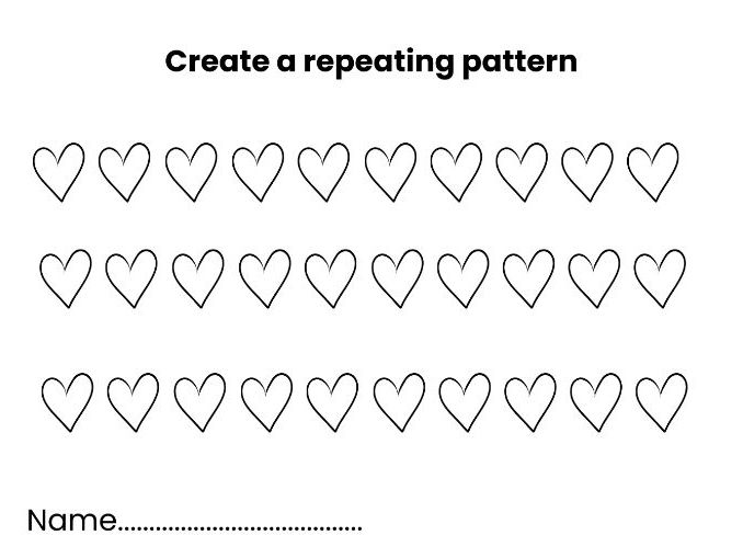 Valentine’s Day Colour Repeating Patterns – EYFS Resource | Teaching ...