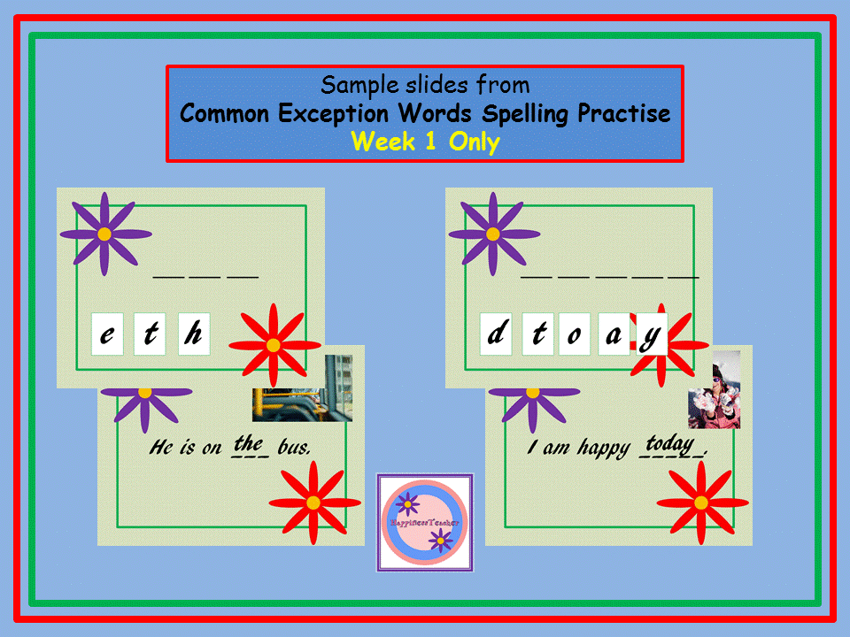 Year 1 Cew Spellings Practise Week 1 Only By Happinessteacher