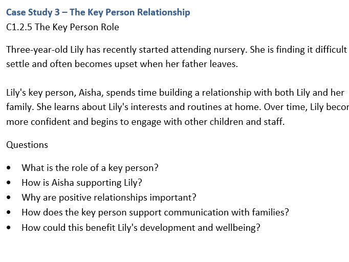 AAQ Early Childhood Development Unit 2: Keeping Children Safe Learning ...