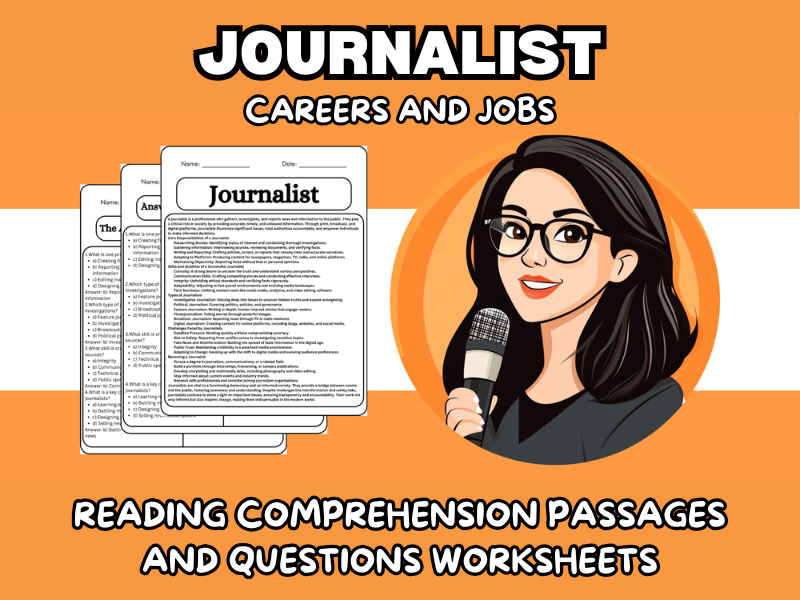 Journalist - Careers and Jobs Reading Comprehension Passages ...