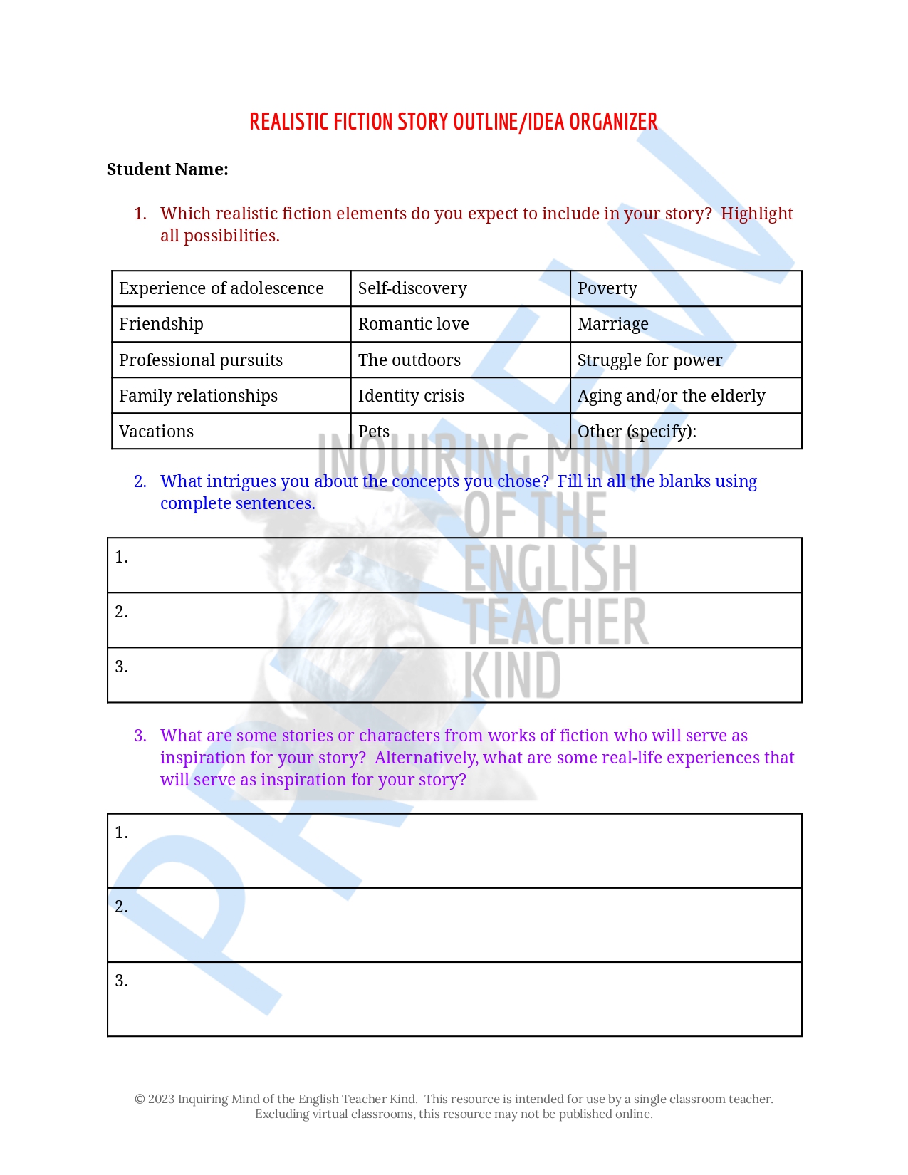 High School Creative Writing Unit Plan for Realistic Fiction | Teaching ...