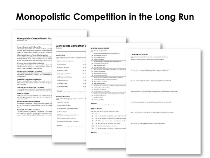 Monopolistic Competition in the Long Run | Teaching Resources