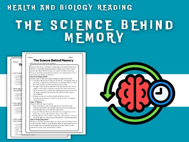 The Science Behind Memory - Health Reading Worksheet | Teaching Resources