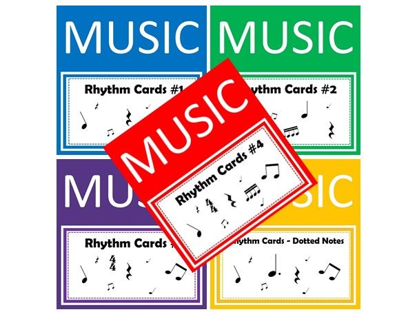 Music Rhythm Cards 1-5 | Teaching Resources