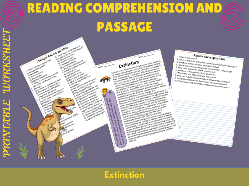 The Extinction Dilemma: Engaging Reading Passage with Questions ...