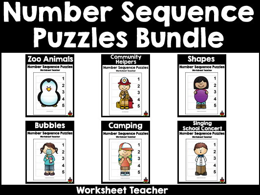 Number Sequence Puzzles Bundle Teaching Resources number-sequence-puzzles-bundle-teaching-resources