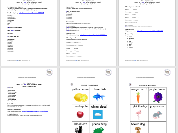 Pre Beginner Lesson 12 Series Revision Lesson Plan Teaching Resources pre-beginner-lesson-12-series-revision-lesson-plan-teaching-resources