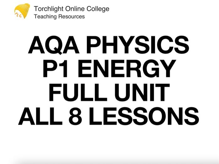 P1 ENERGY FULL UNIT - ALL 8 LESSONS | Teaching Resources