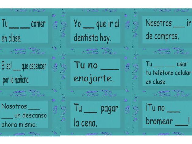 Modals of Obligation, Necessity and Prohibition Spanish 4 Worksheet-2 ...