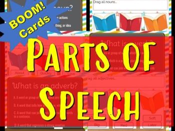Parts of Speech Digital Boom Cards - Distance Learning | Teaching Resources