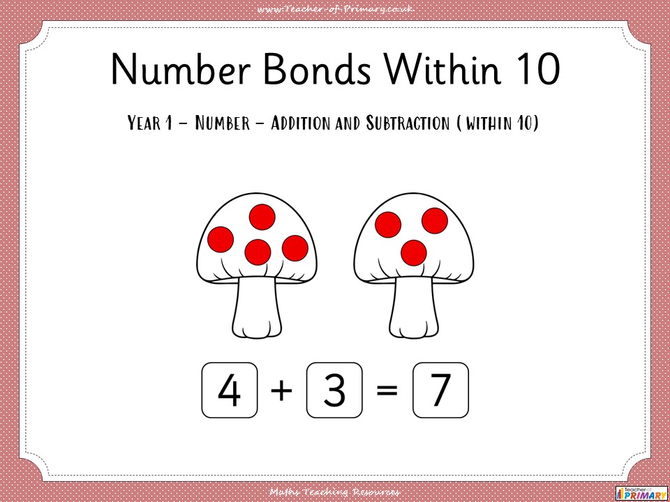Number Bonds Within 10 Year 1 Teaching Resources