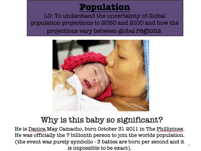 Introduction to population, including Malthus/Boserup and a graph ...