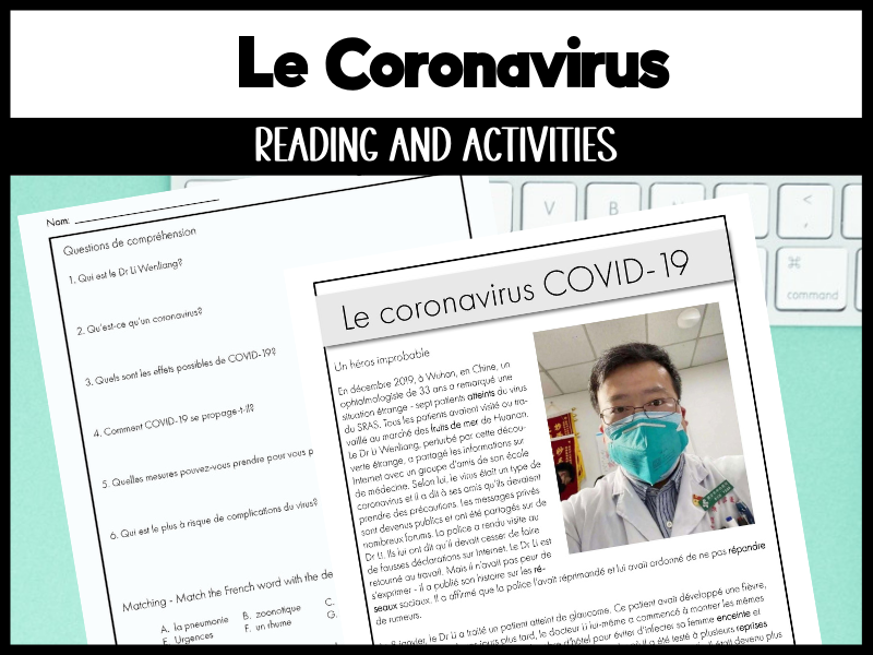 Coronavirus - reading for French learners | Teaching Resources