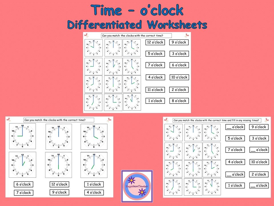 Worksheets Using Time Order