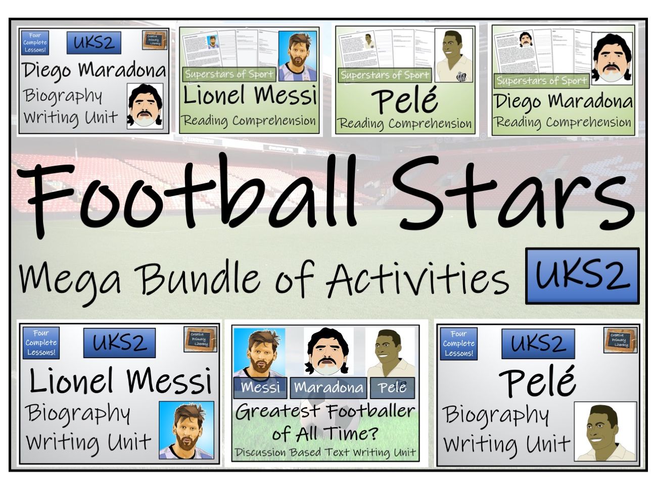 UKS2 Literacy - Greatest Football Stars Reading Comprehension & Writing ...
