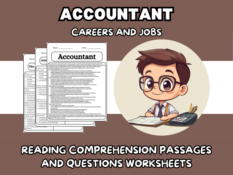 Accountant - Careers and Jobs Reading Comprehension Passages and ...
