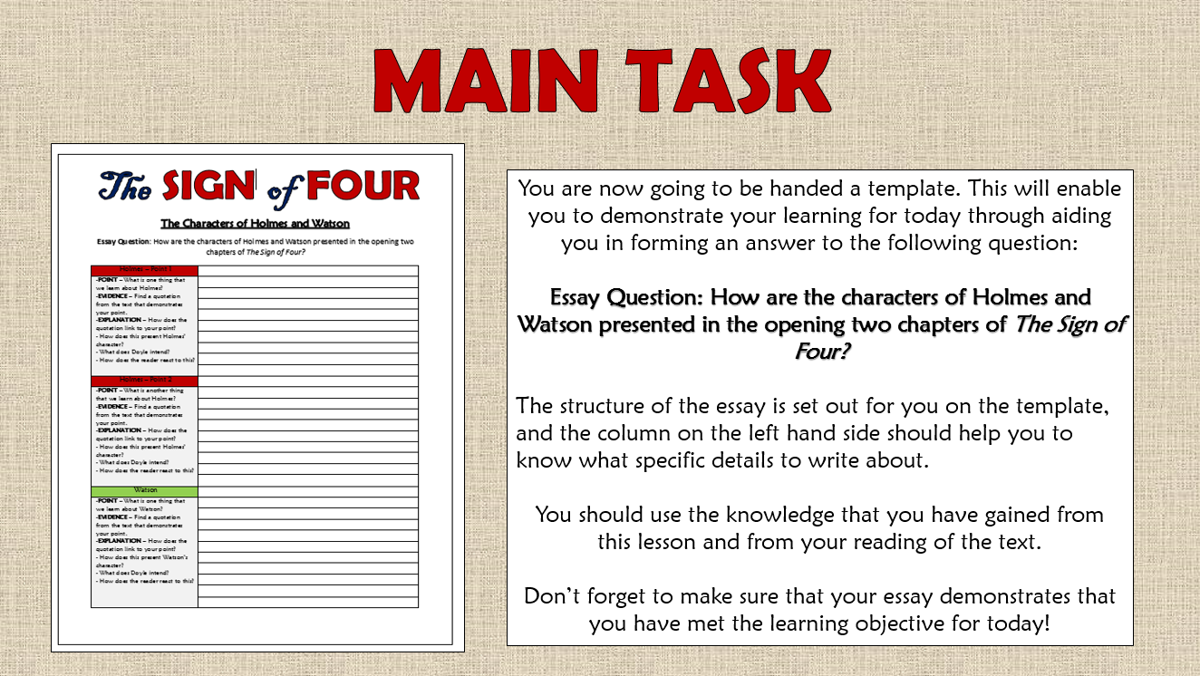 The Sign of Four - Holmes and Watson | Teaching Resources