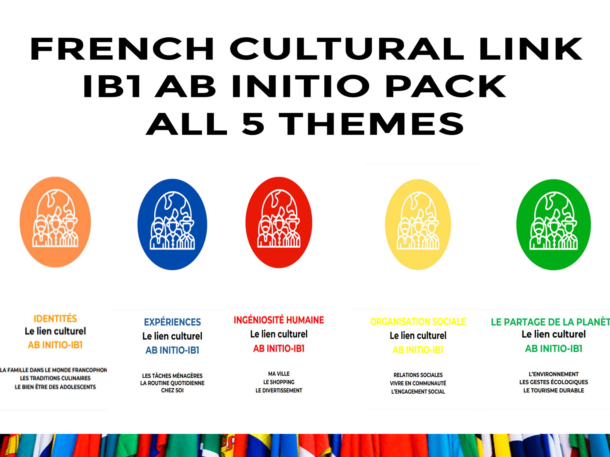 French Cultural Link IB1 Ab Initio Pack All 5 Themes | Teaching Resources