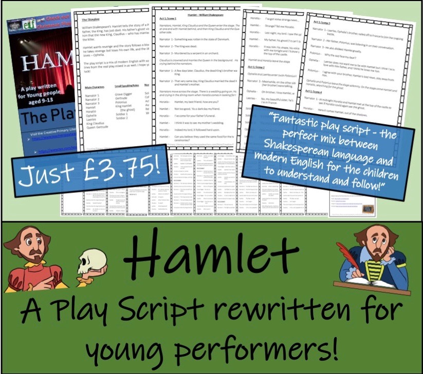 KS2 KS3 Drama Hamlet Play Script Teaching Resources