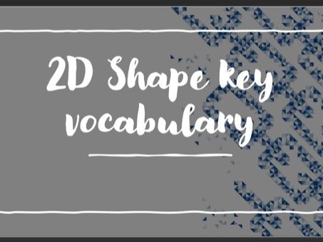 2D Shape Key Vocabulary | Teaching Resources
