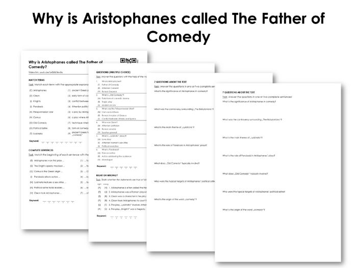 Why is Aristophanes called The Father of Comedy | Teaching Resources