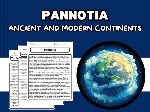 Pannotia - Ancient and Modern Continents Reading Comprehension Passages ...