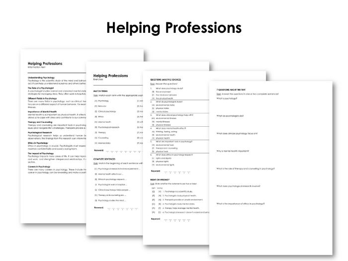 Helping Professions | Teaching Resources