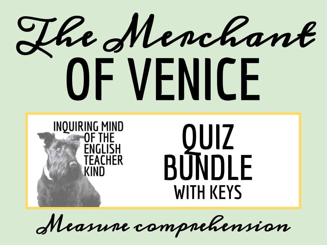 The Merchant of Venice Quiz and Answer Key Bundle | Teaching Resources