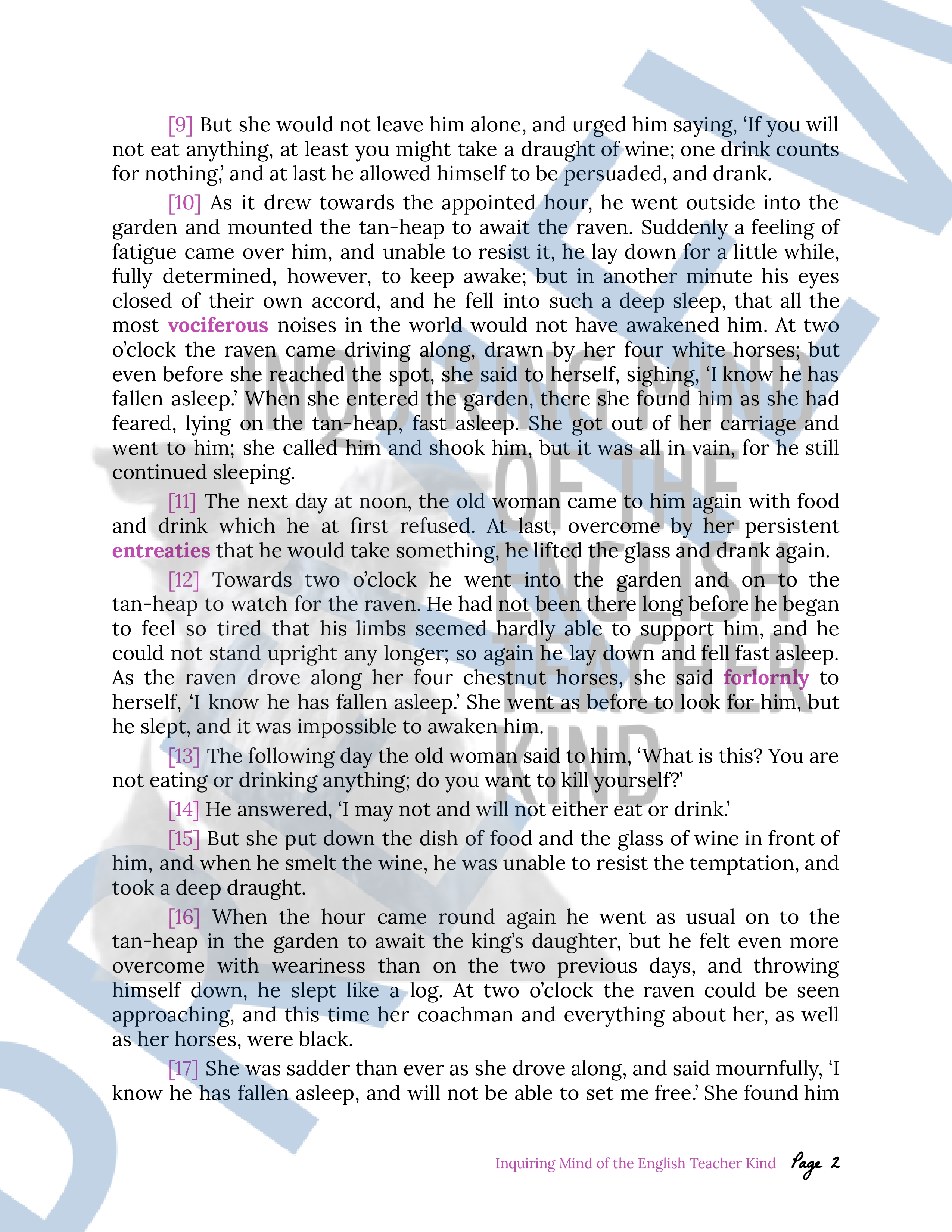 "The Raven" Close Reading Analysis Worksheet | Grimm's Fairy Tale ...