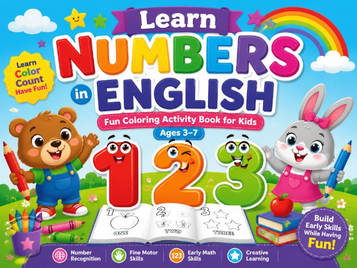 Fun Numbers Coloring Activity Book for Kids | Teaching Resources