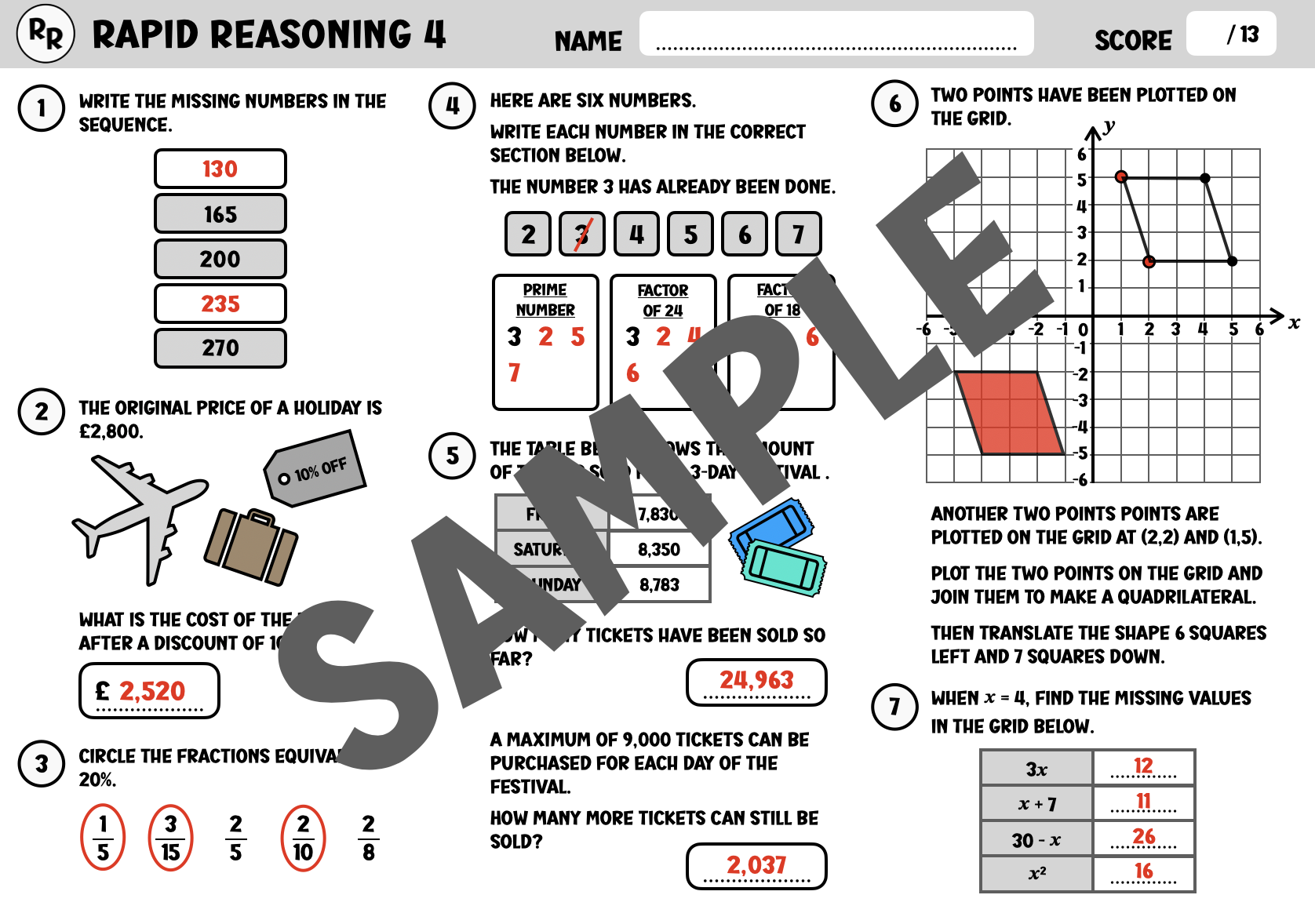 Sharp Starts - Rapid Reasoning | Teaching Resources