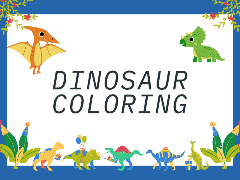 Roar into Fun! Dinosaur Coloring Book for Kids | Teaching Resources